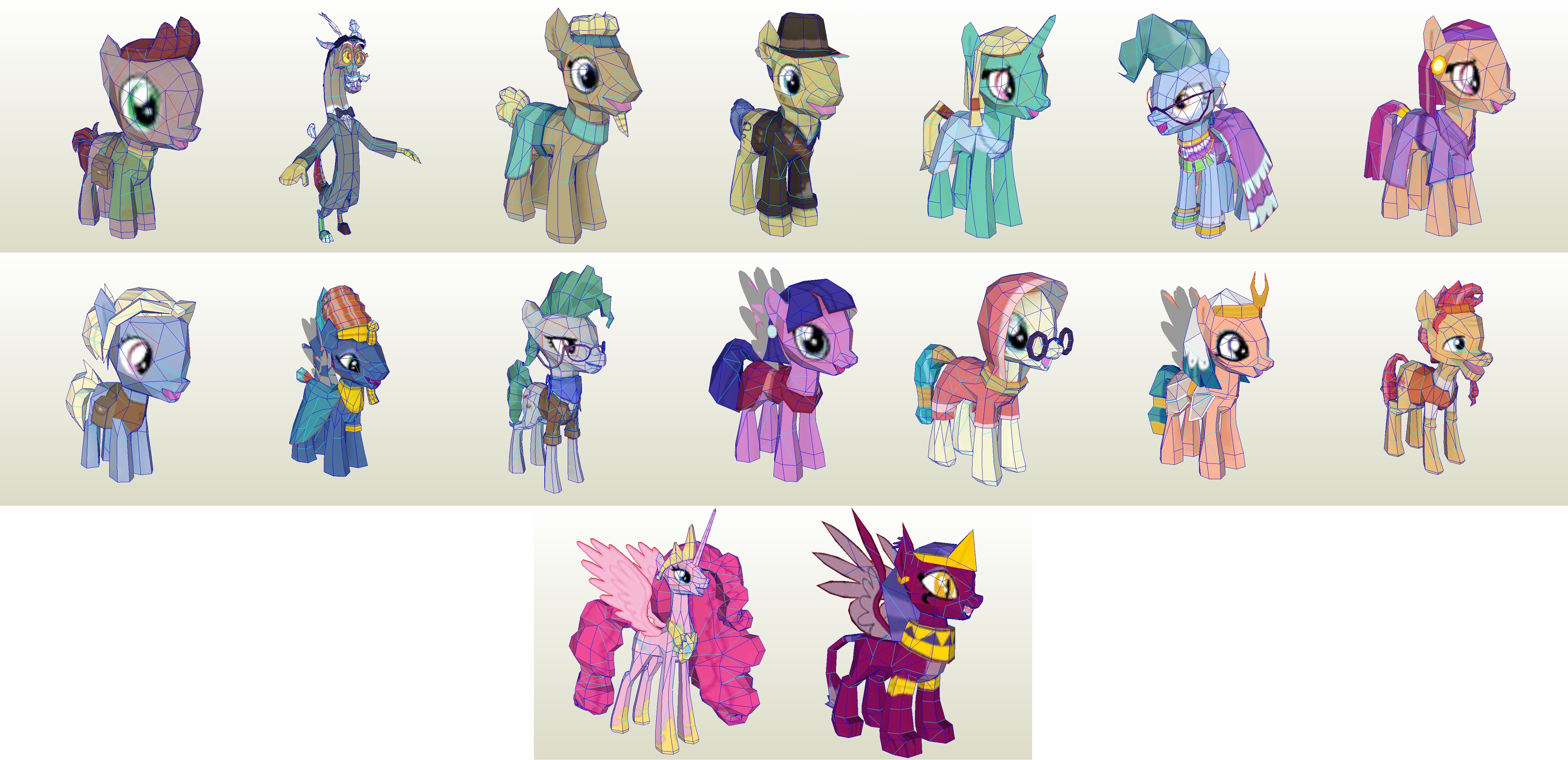 MLP Gameloft Update 4.2 New Characters by PapercraftKing on DeviantArt