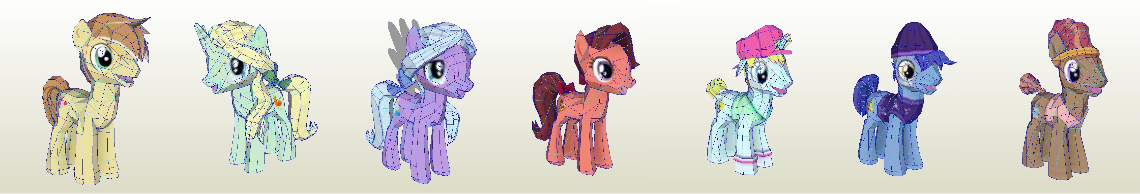 MLP Gameloft Feather Bangs Fans and Entourage by PapercraftKing on ...