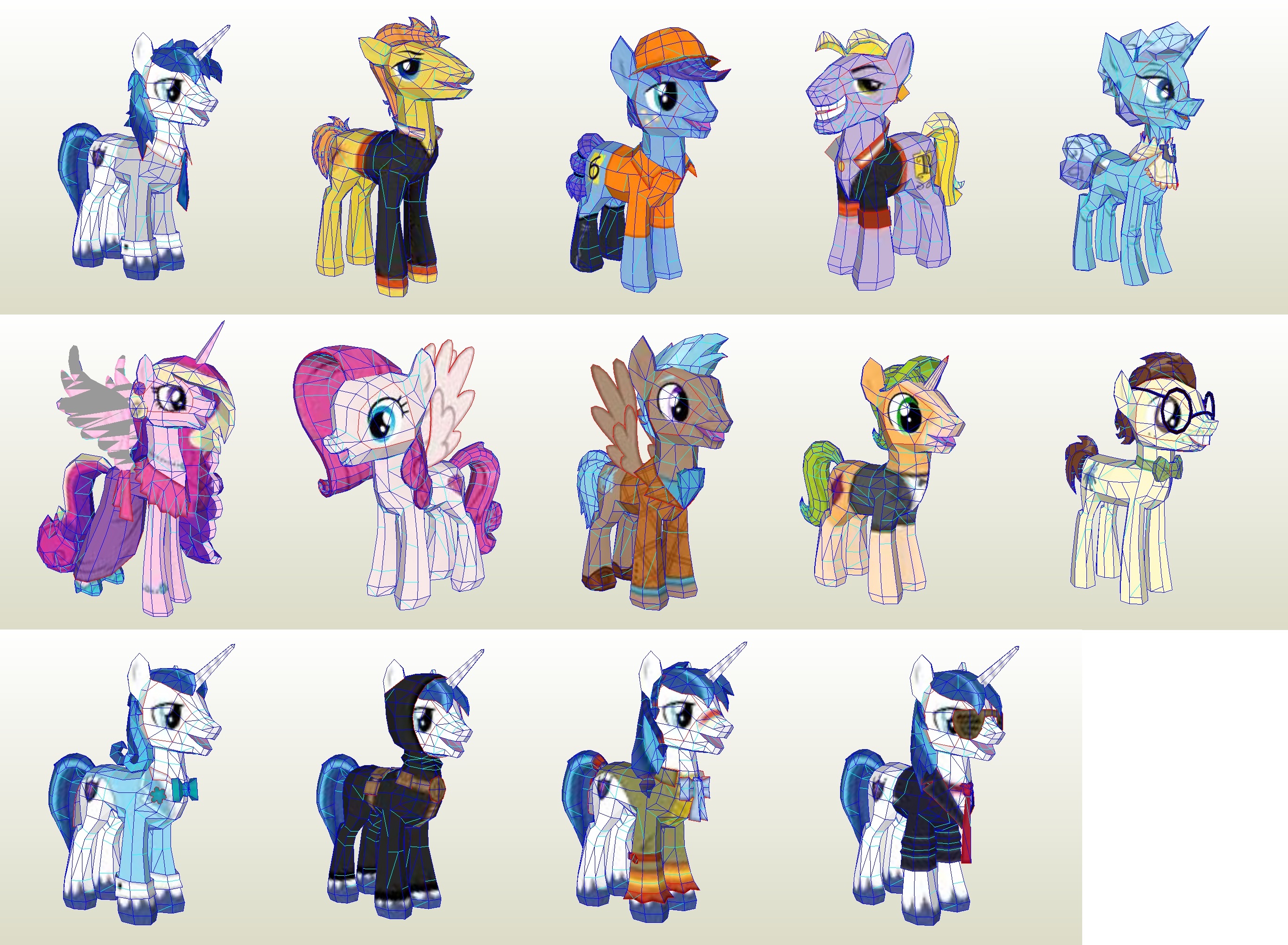 My Little Pony FIM 3D Models by PapercraftKing on DeviantArt