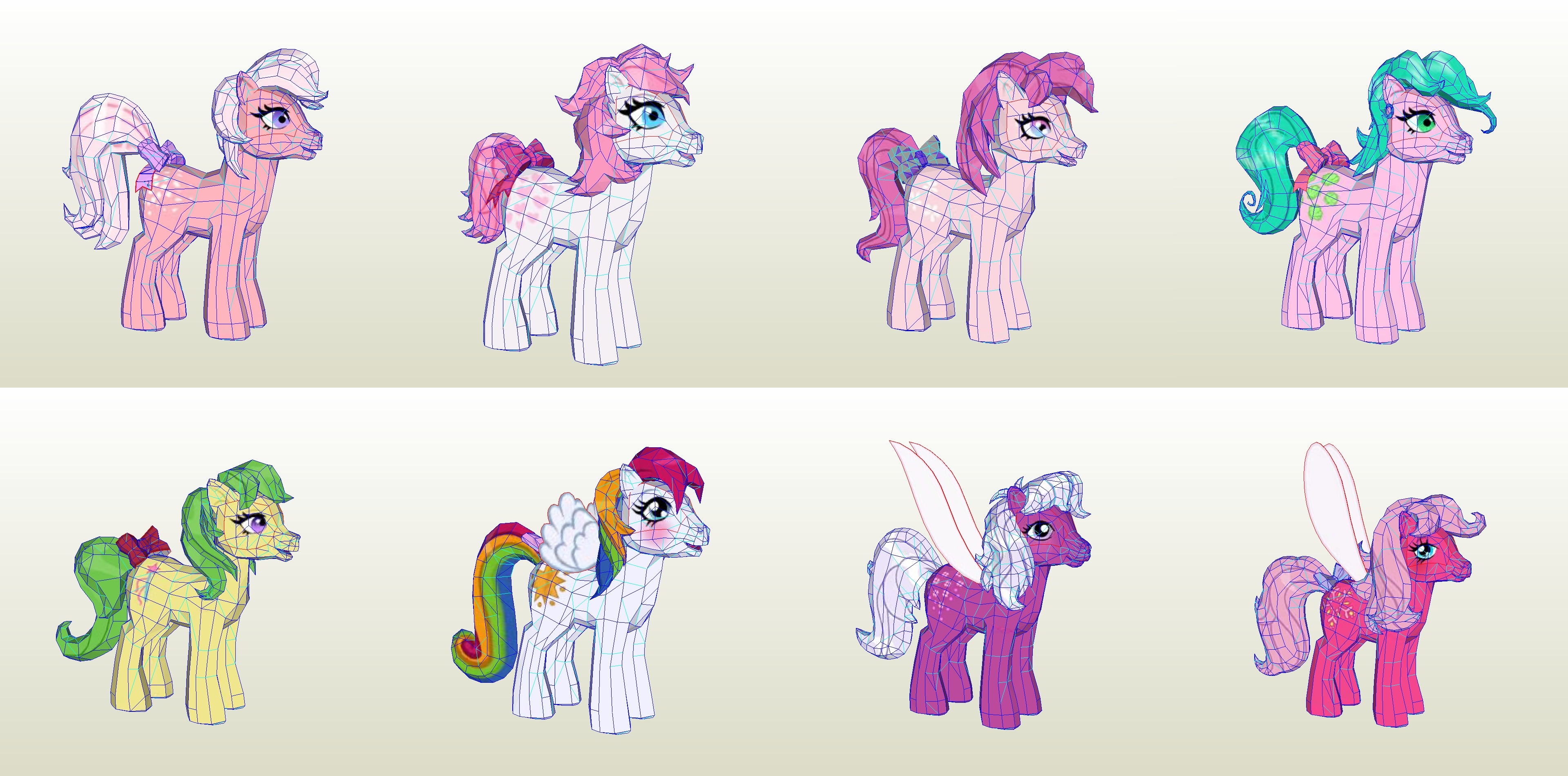 MLP Generations Dance Party! skins by PapercraftKing on DeviantArt