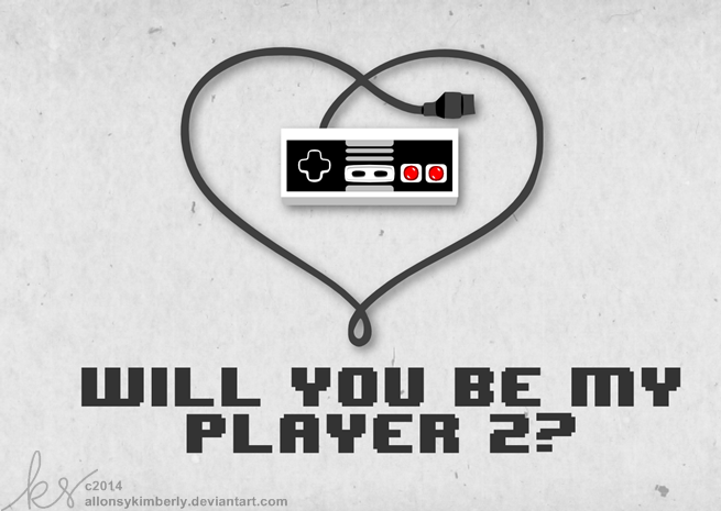 Will You Be My Player 2 Valentine's Day Card by allonsykimberly on ...