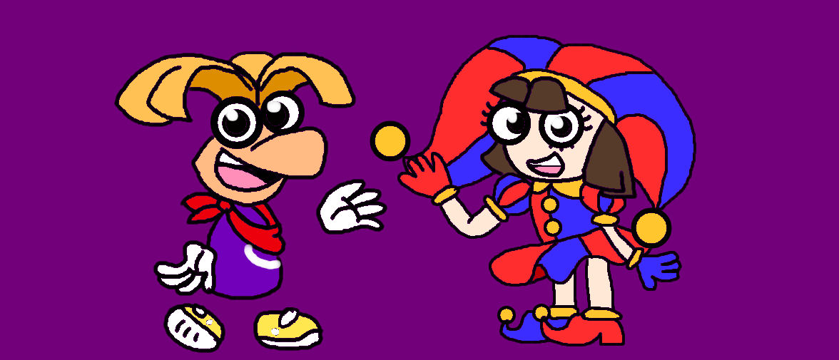 Rayman 1: rayman y pomni juntos by Bellitelering on DeviantArt