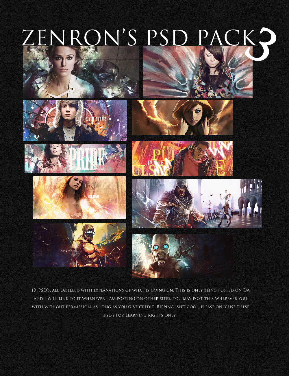 .PSD pack 3 by zenron on DeviantArt