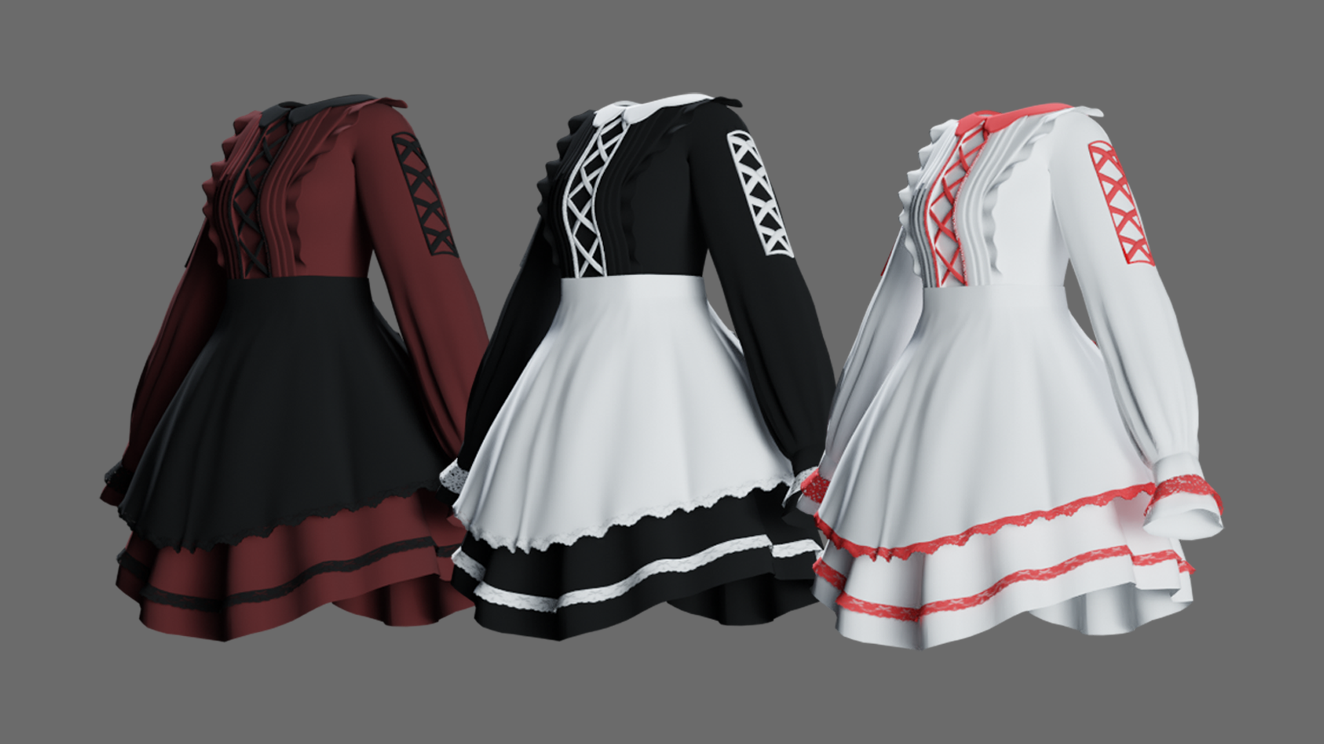 [MMD] Lolita Maid Dress P2U DL by OkImShy on DeviantArt