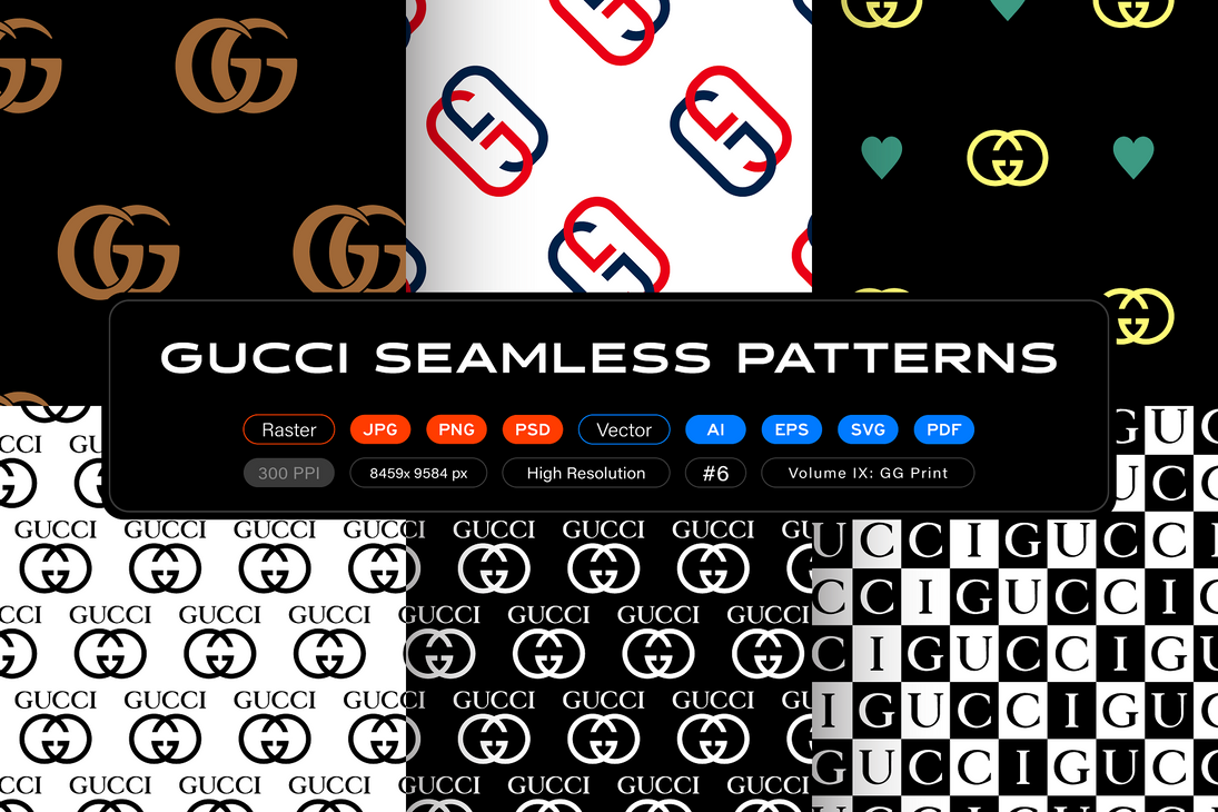 Gucci Seamless Patterns, Vol. 9: GG Print by itsfarahbakhsh on DeviantArt