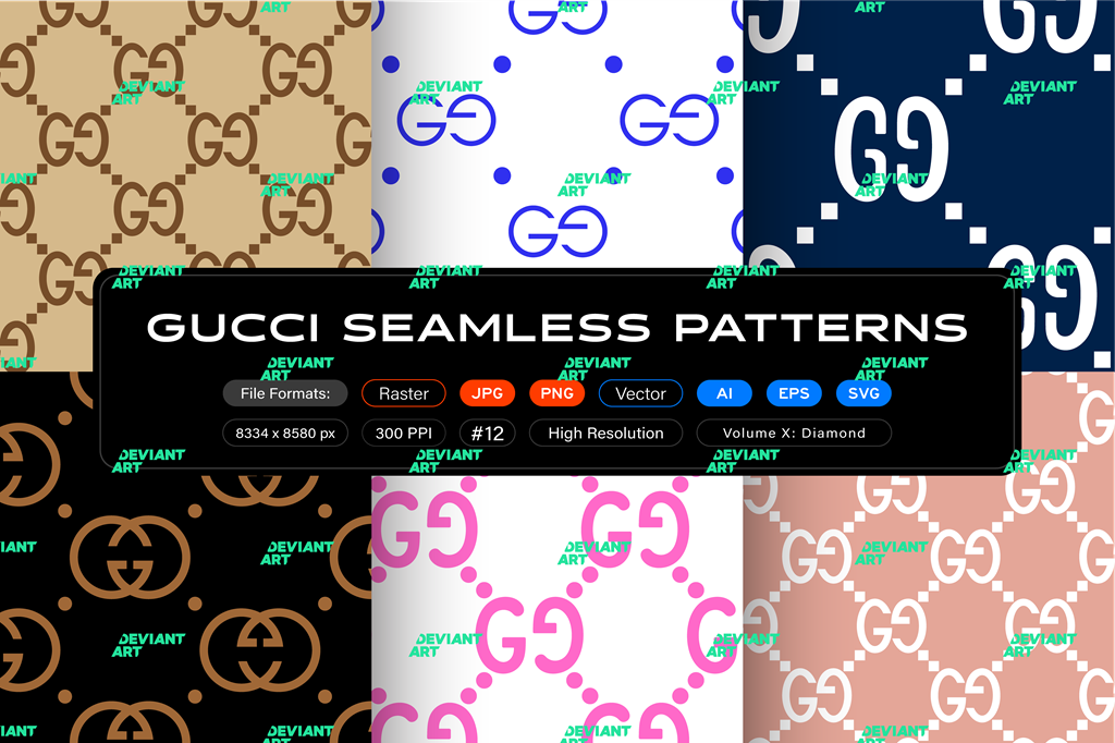 Gucci Seamless Patterns, Vol. 10: Diamond by itsfarahbakhsh on DeviantArt