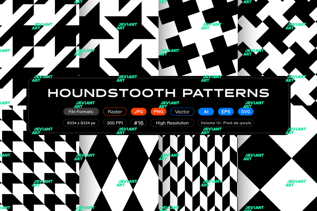 Houndstooth Patterns, Vol. 3: Pied-de-poule by itsfarahbakhsh on DeviantArt