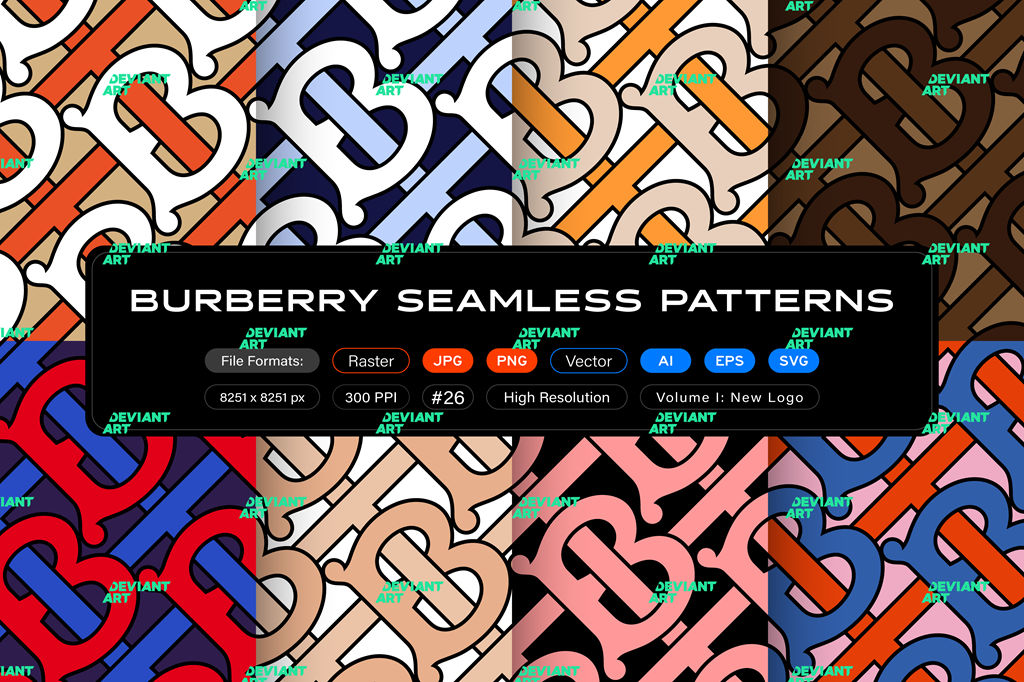 Burberry Seamless Patterns, Vol. 1: New Logo by FashionFairyland on ...