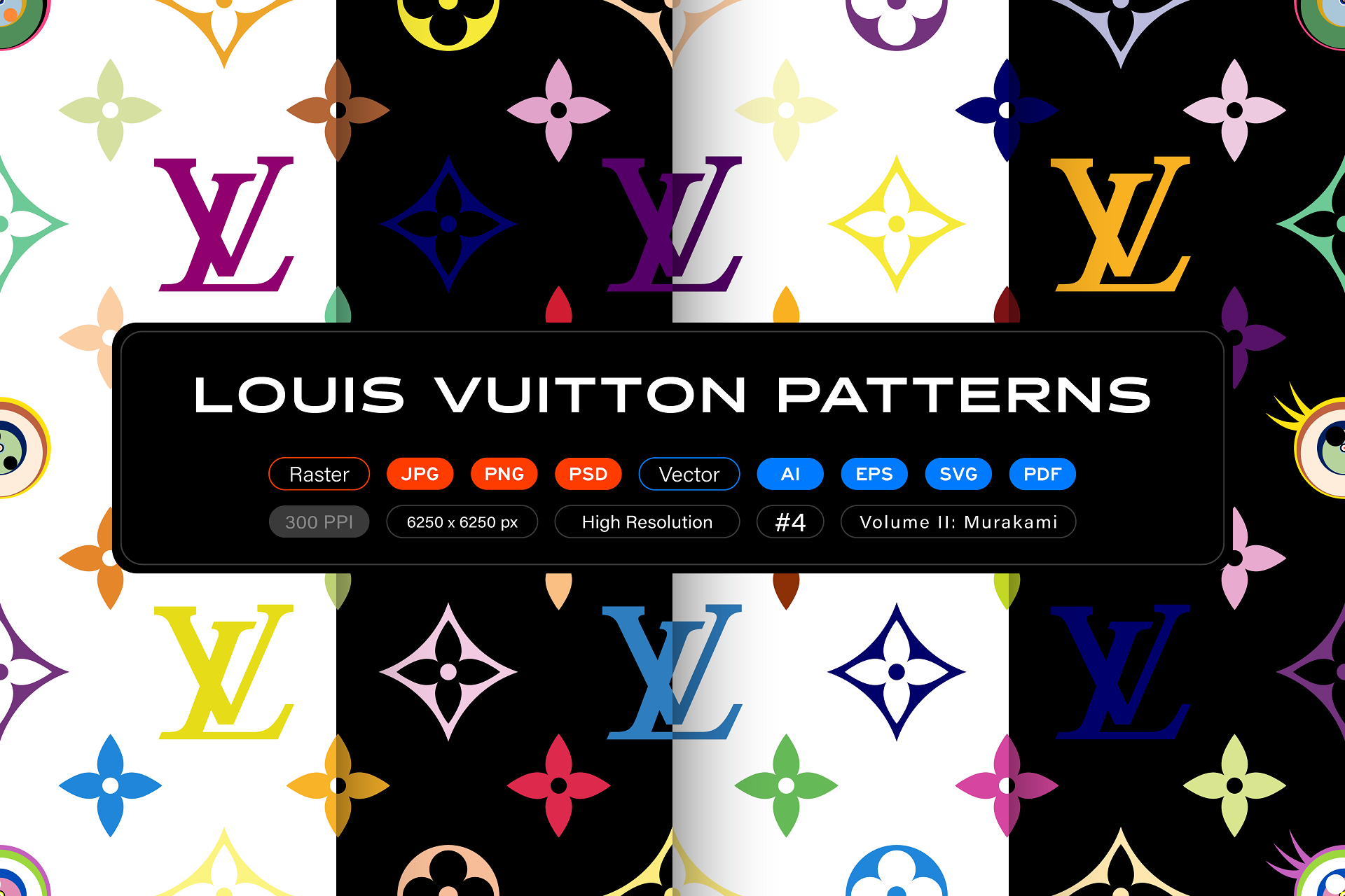 Louis Vuitton Patterns, Vol. 2: Murakami by itsfarahbakhsh on DeviantArt