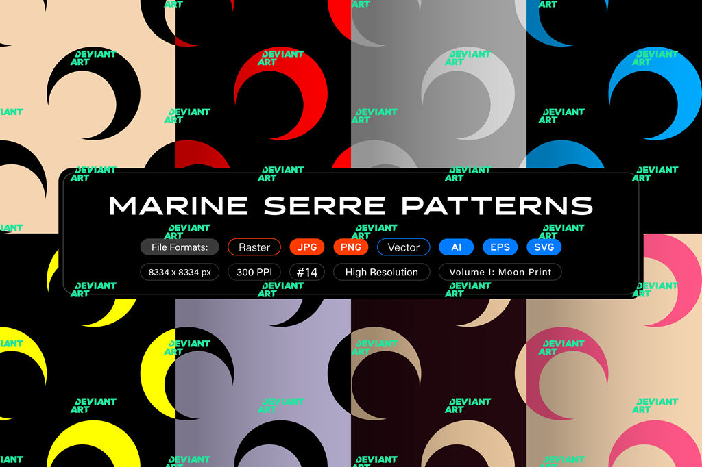 Marine Serre Patterns, Vol. 1: Moon Print by FashionFairyland on DeviantArt