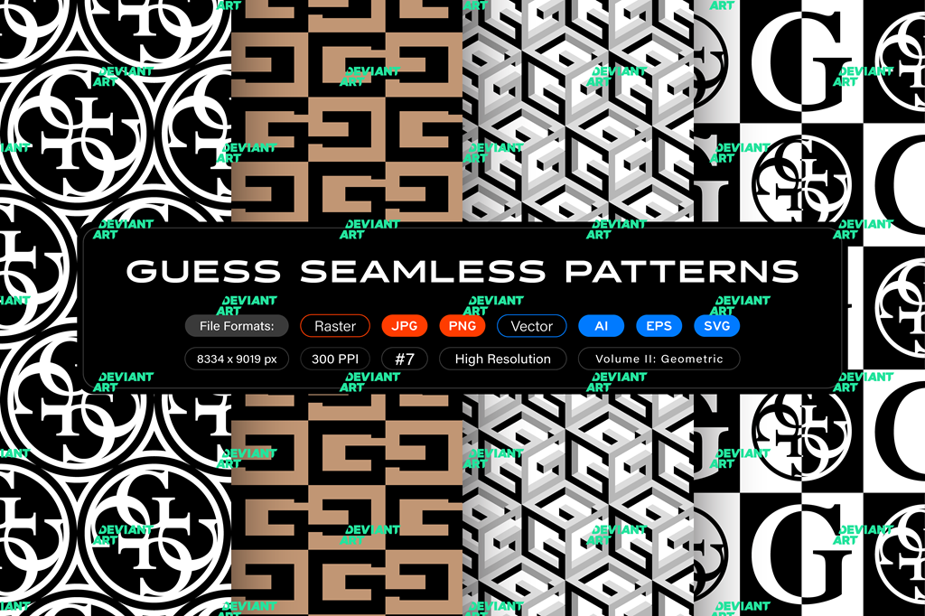 Guess Seamless Patterns, Vol. 2: Geometric by FashionFairyland on ...