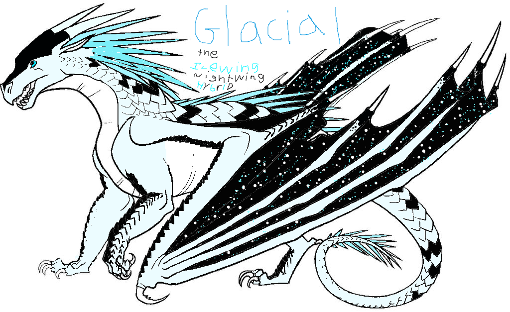 Glacial the Night wing/Ice wing hybrid (WoF) by RawrKit on DeviantArt