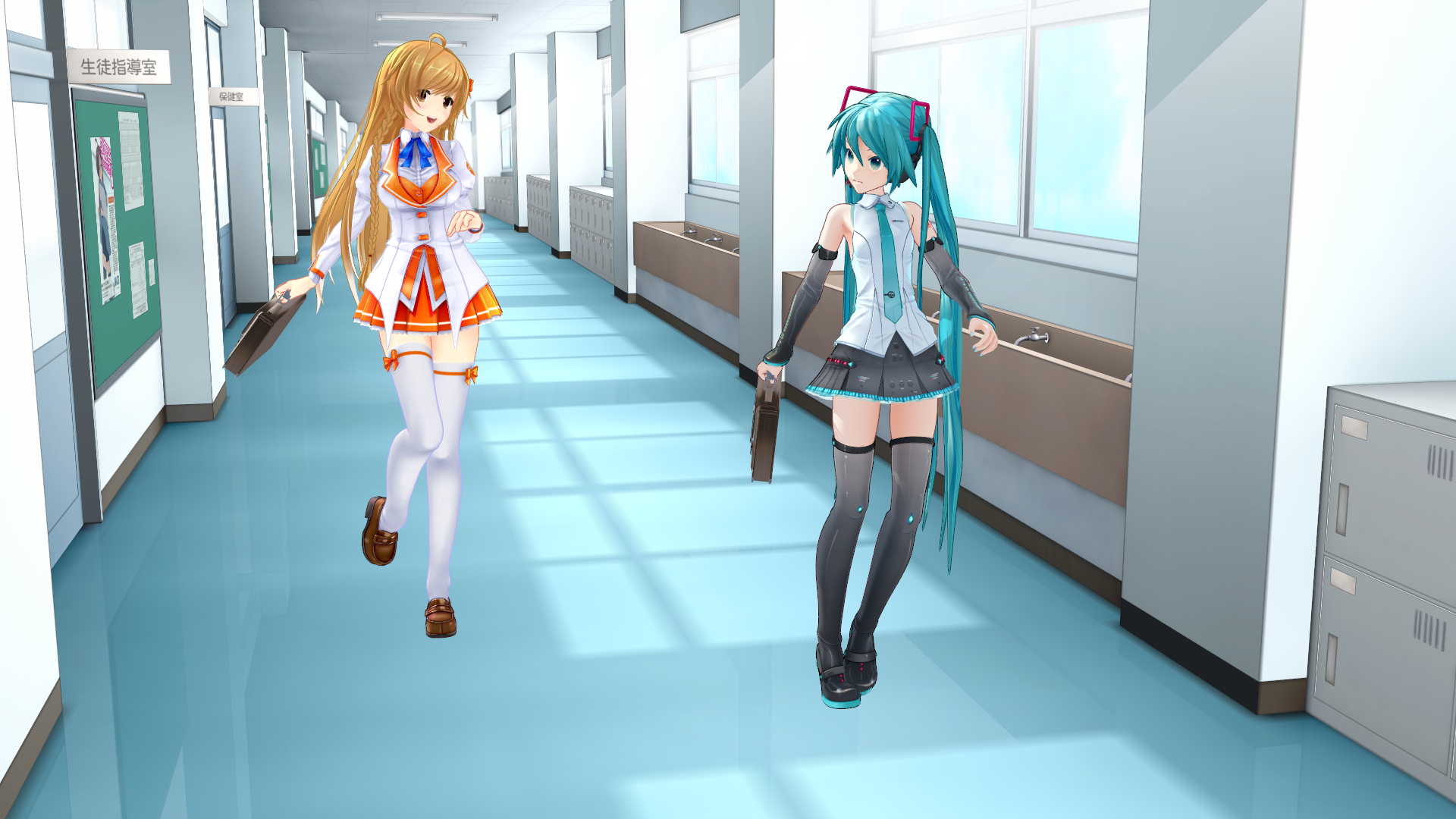 [DL] MMD School Hallway Stage by Maddoktor2 on DeviantArt