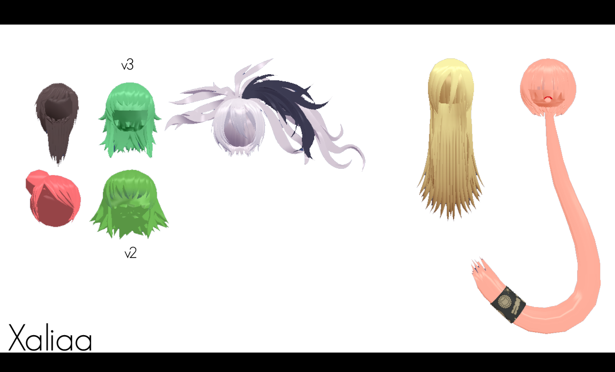 MMD Masisi Hair Pack #4 by Xaliaa on DeviantArt