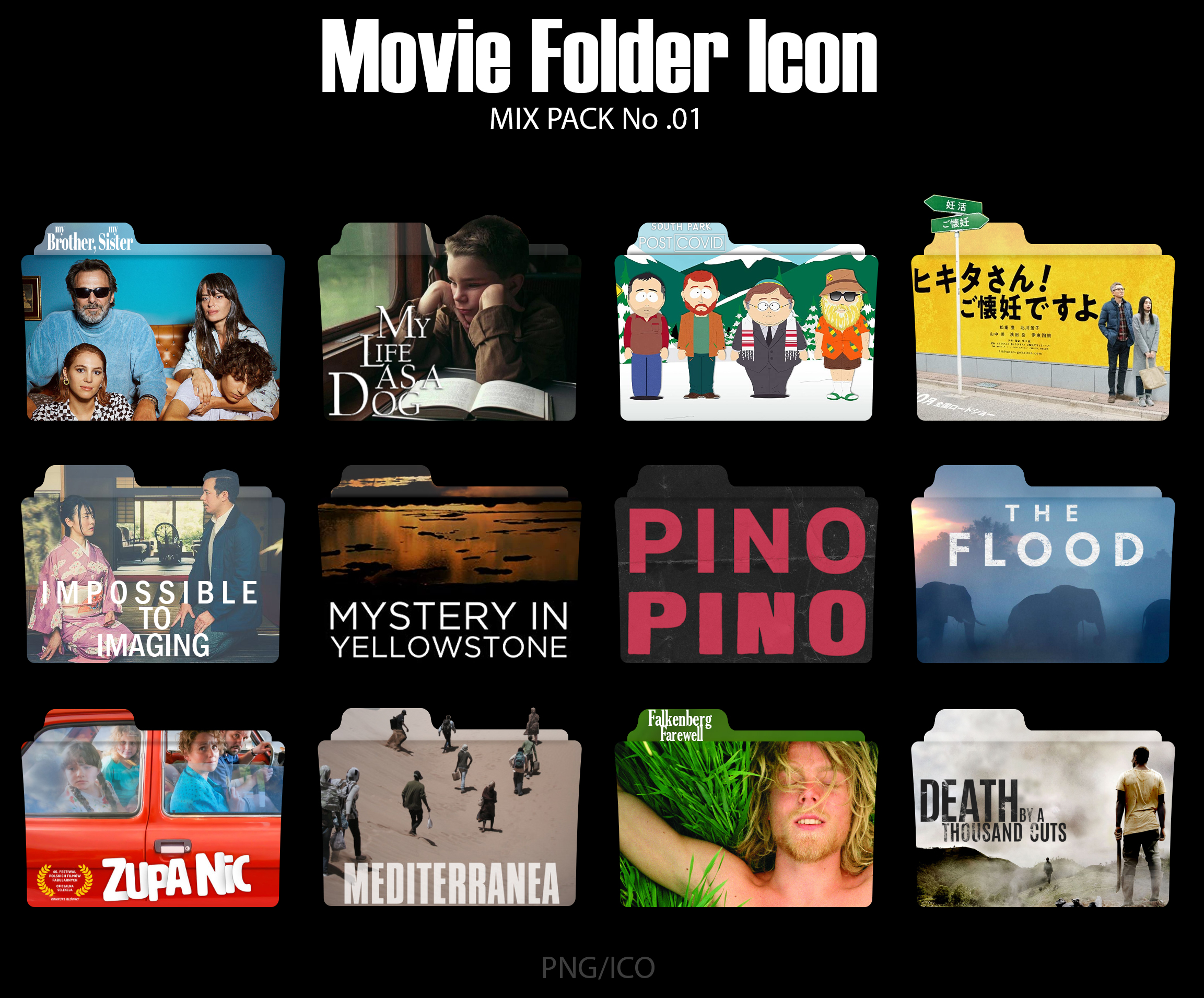 Movie folder icon MIX Pack NO . 01 by KVN77188 on DeviantArt
