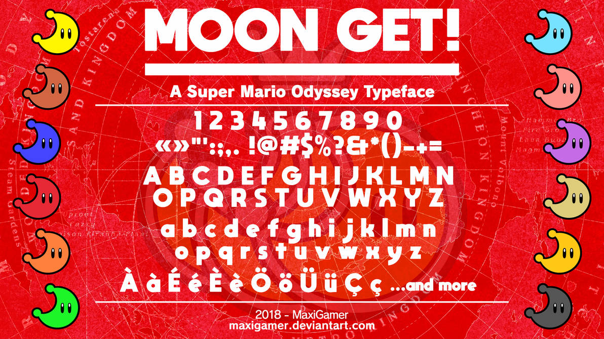 [OUTDATED] MOON GET!: A Super Mario Odyssey Font by MaxiGamer on DeviantArt