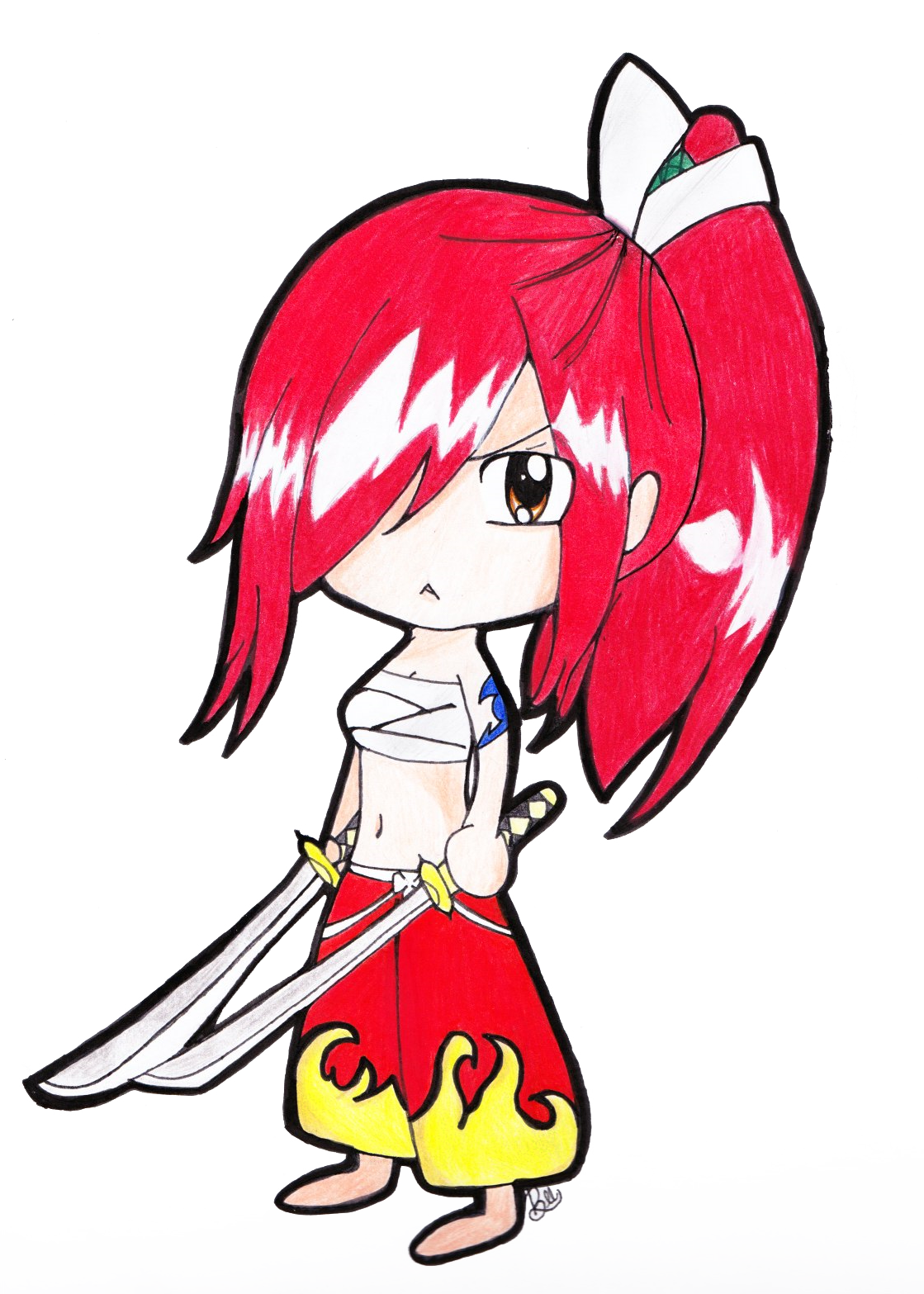 Erza Scarlet - Chibi by KawaiiChanni on DeviantArt