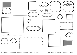 small pixel shapes by mithrialxx on DeviantArt