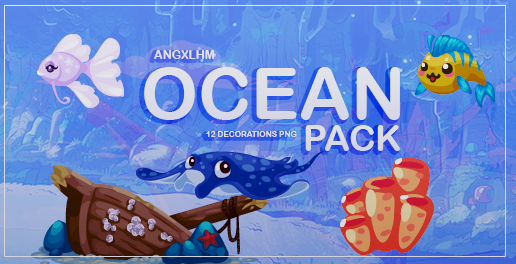 // ocean pack | decorations png | 01 by angxlhm on DeviantArt