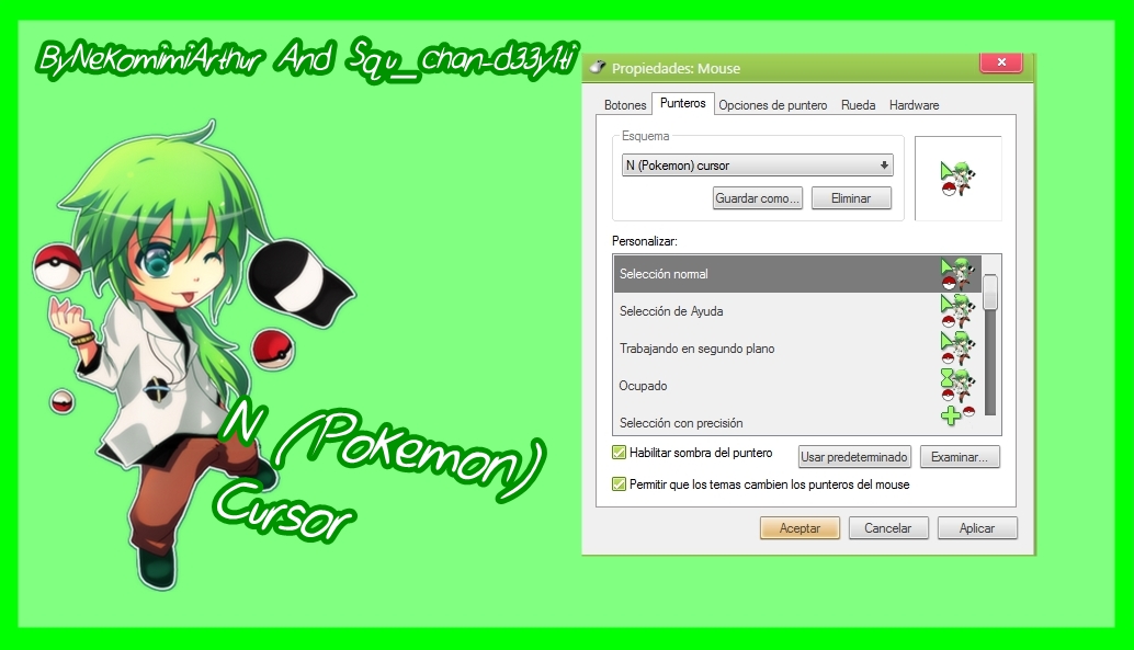 N (Pokemon) Cursor By NekomimiArthur And SQU_CHAN- by Nekomimiarthur on ...