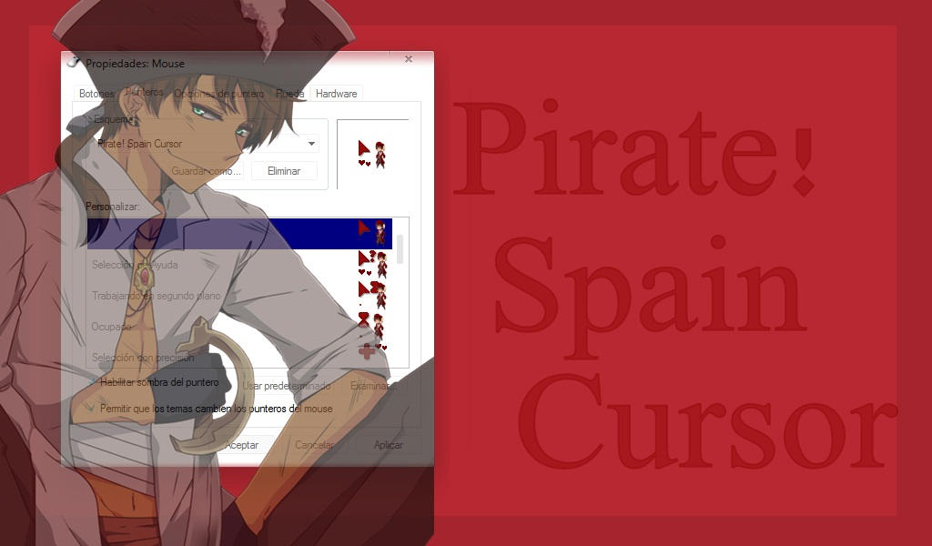 Comm:Pirate! Spain Cursor by Nekomimiarthur on DeviantArt