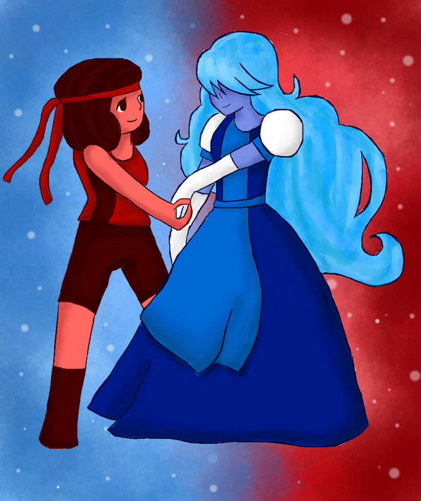 Ruby X Sapphire by xXArtIsTheWeaponXx on DeviantArt