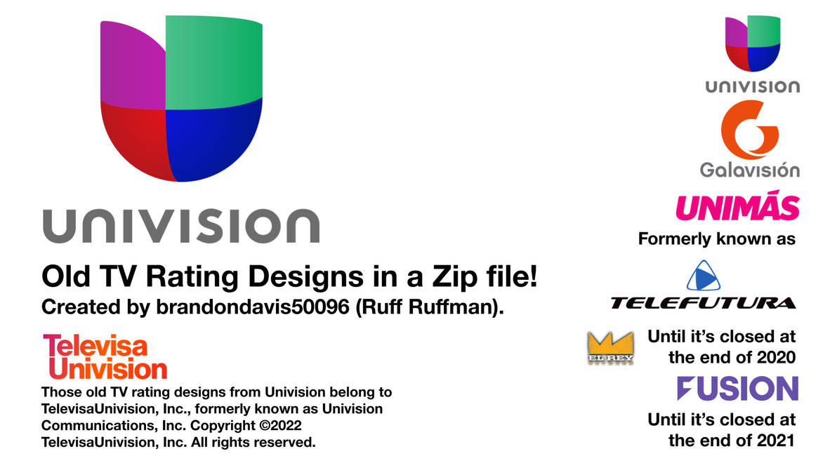 Univision Old Tv Rating Designs In A Zip File By Brandondavis50096 On