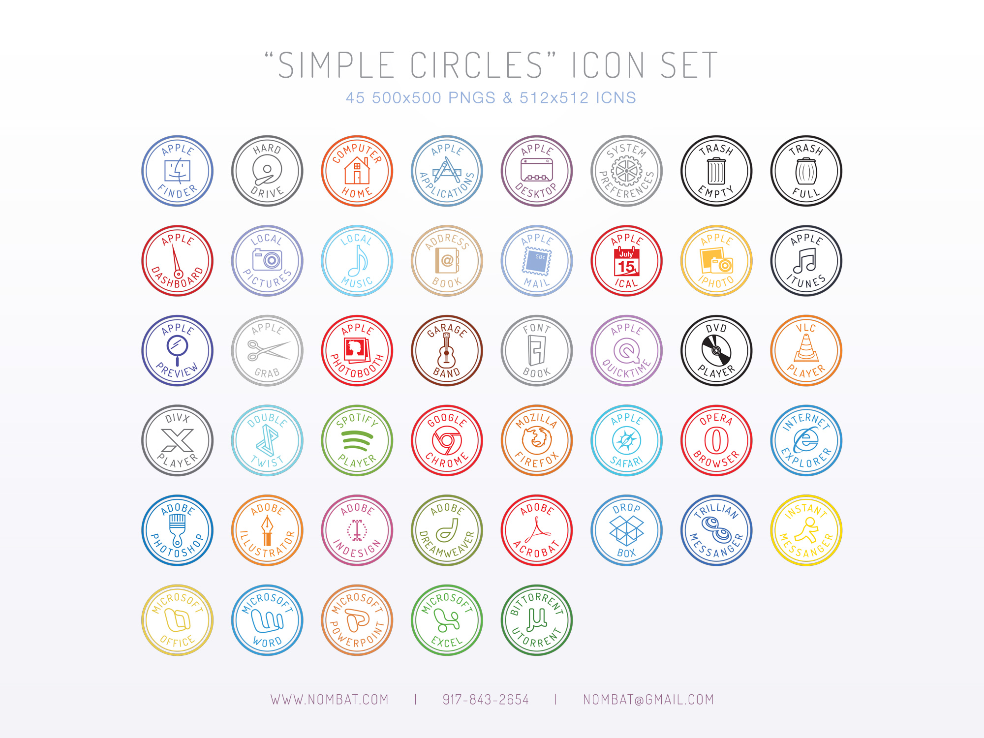 Simple Circles Icon Set by nomBat on DeviantArt