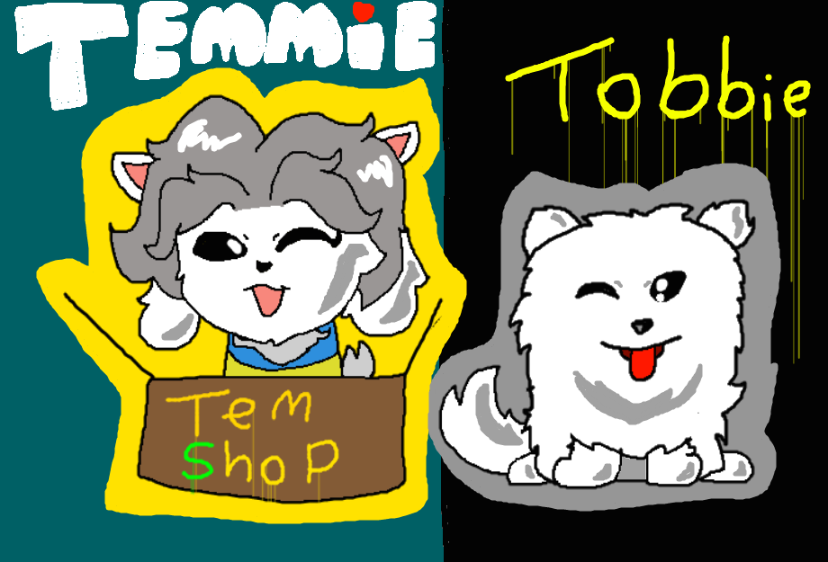 Temmie and Toby by MaskAvMystik on DeviantArt
