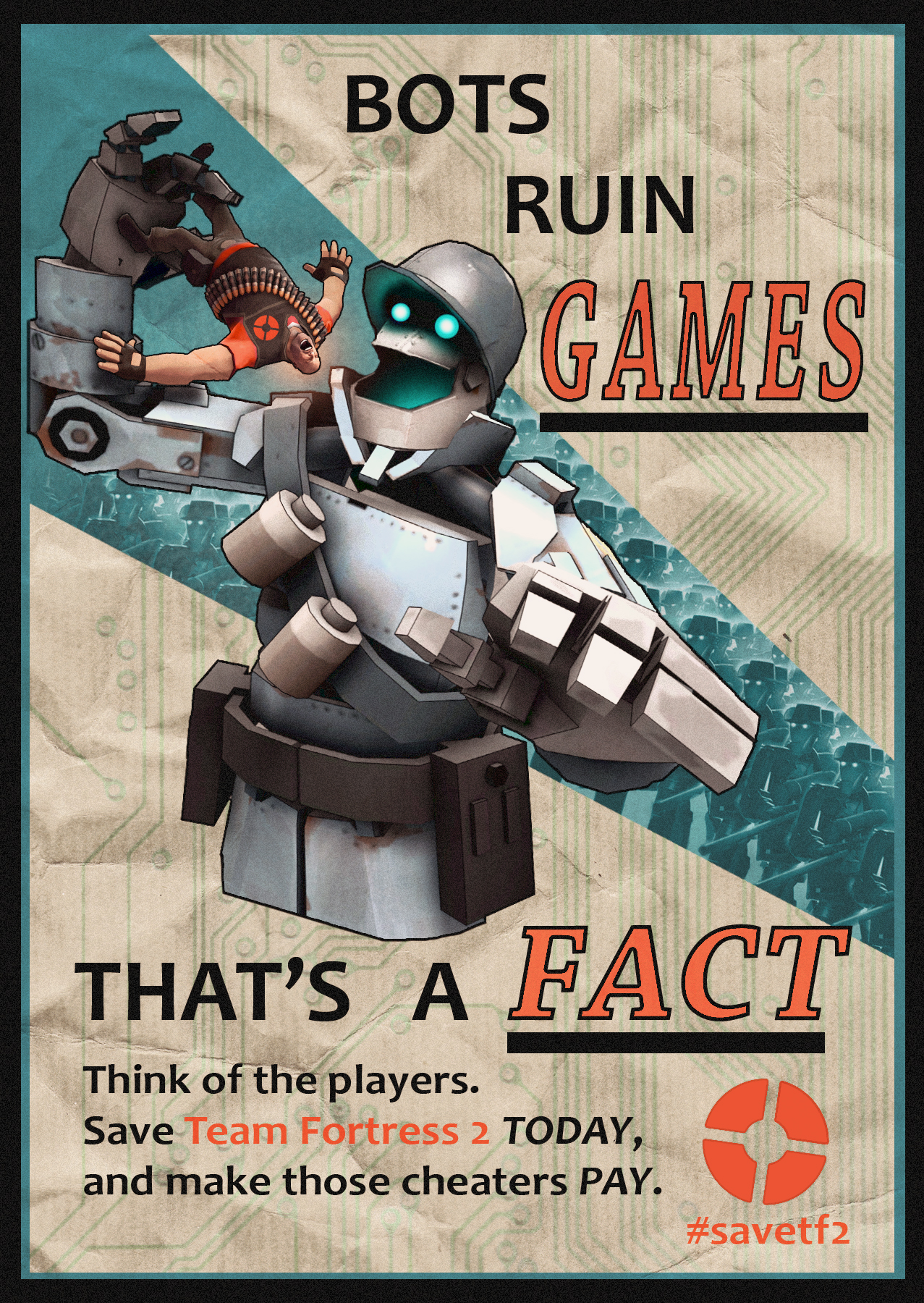 Anti-Bot Poster by TankTaur on DeviantArt
