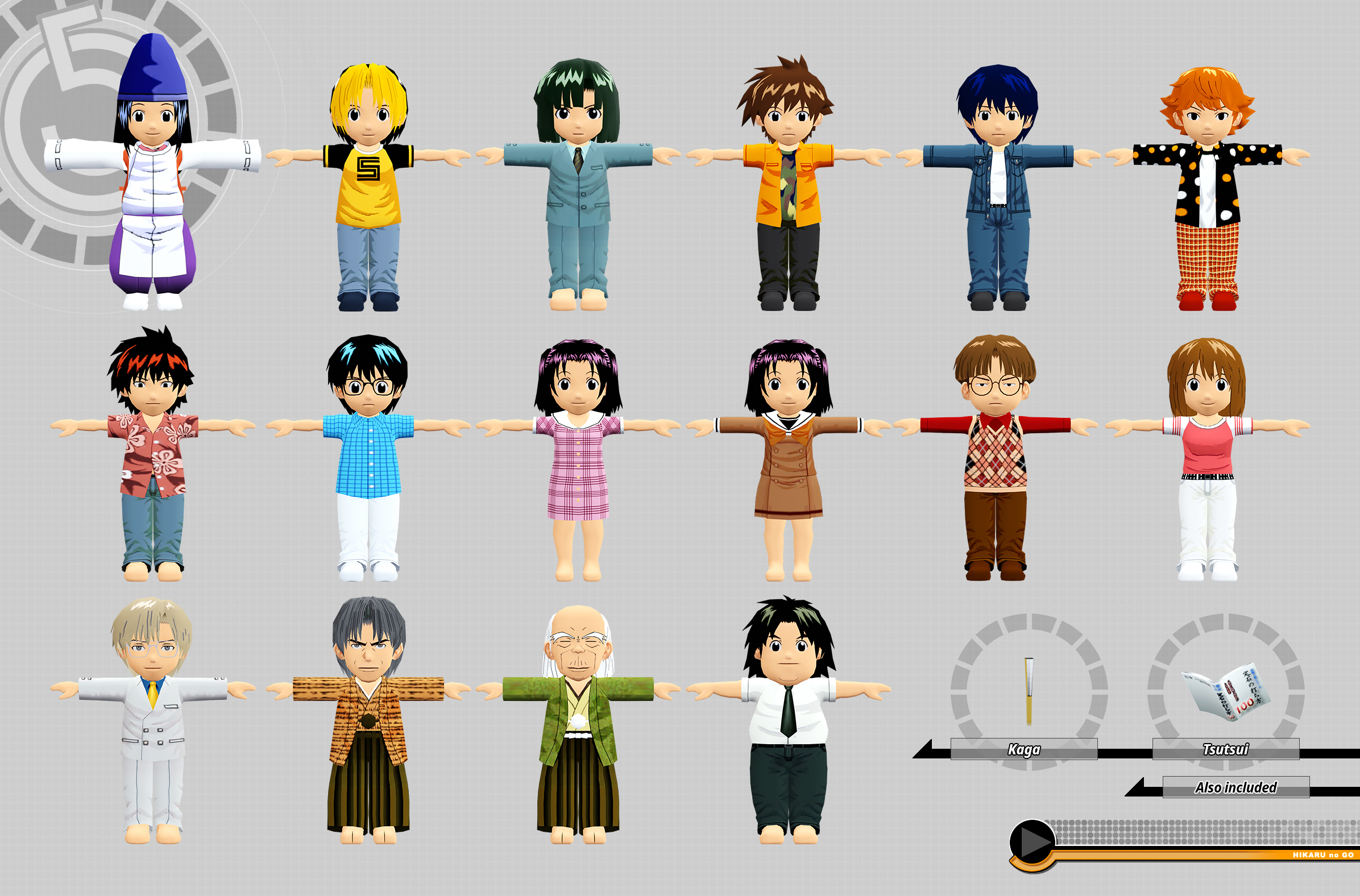 Hikaru no Go 3: Characters by Mihna-Cohrvenn on DeviantArt