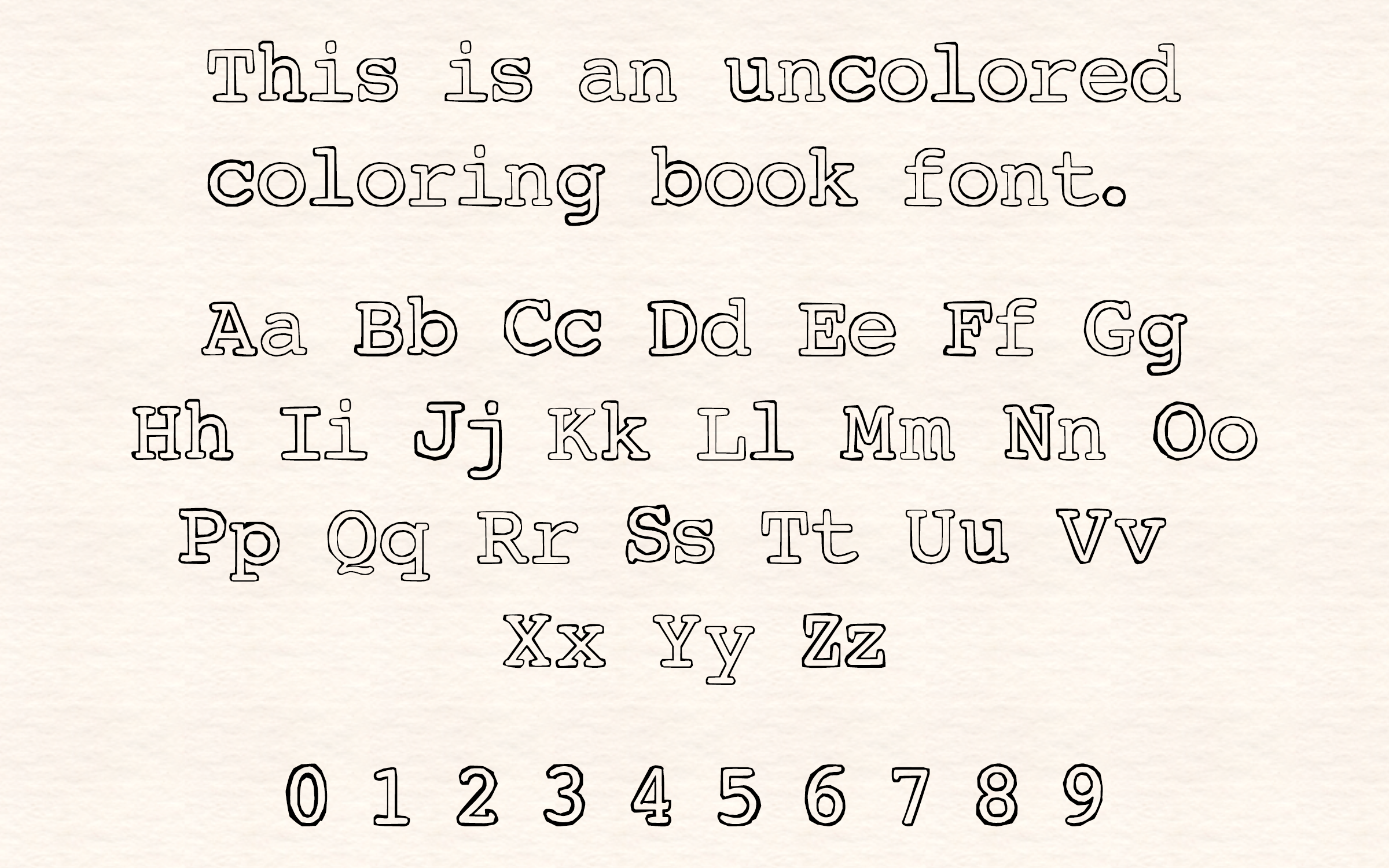 Uncolored Coloring Book Font by nirbhao on DeviantArt