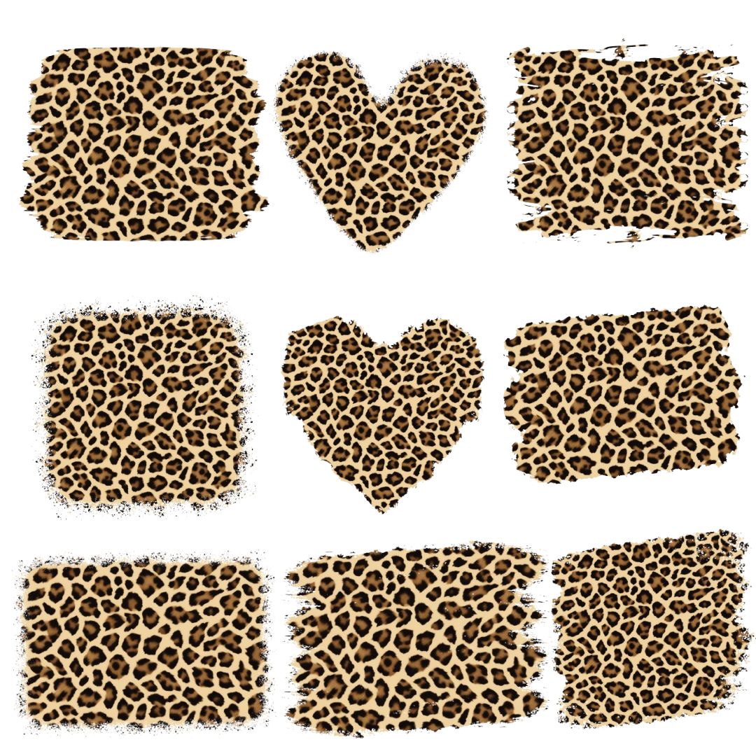 Leopard Print Paint Spatter Sublimation Set A1 by Rondasdesigns on ...