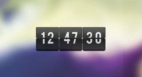 Transparent Flip Clock PSD by softarea on DeviantArt