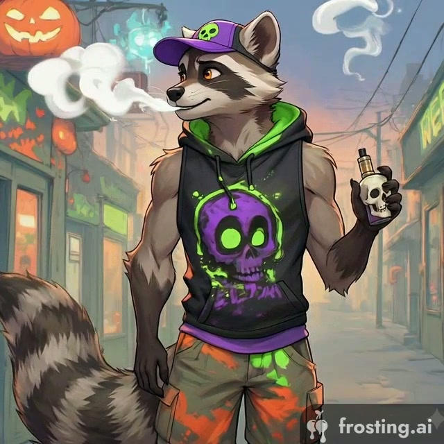 Smoking a custom vape... by Spooky-Raccoon on DeviantArt