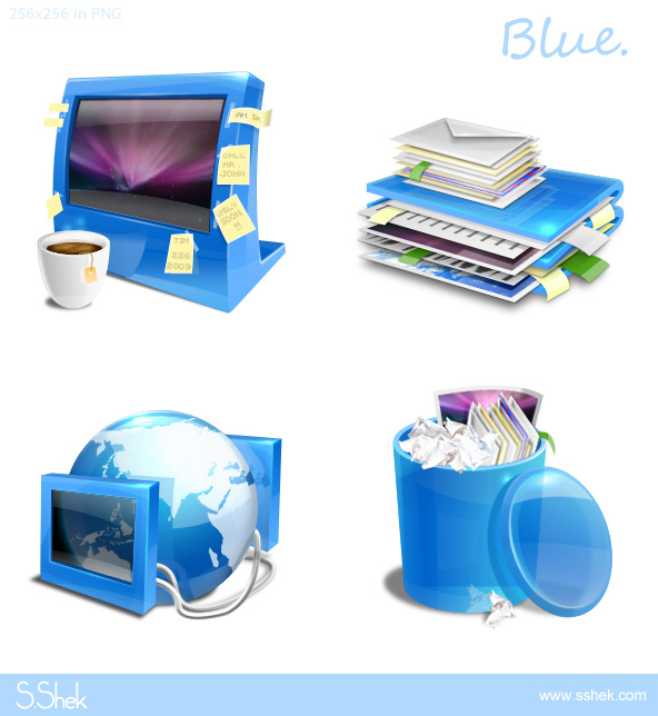 Blue icons DOWNLOAD by Shek0101 on DeviantArt