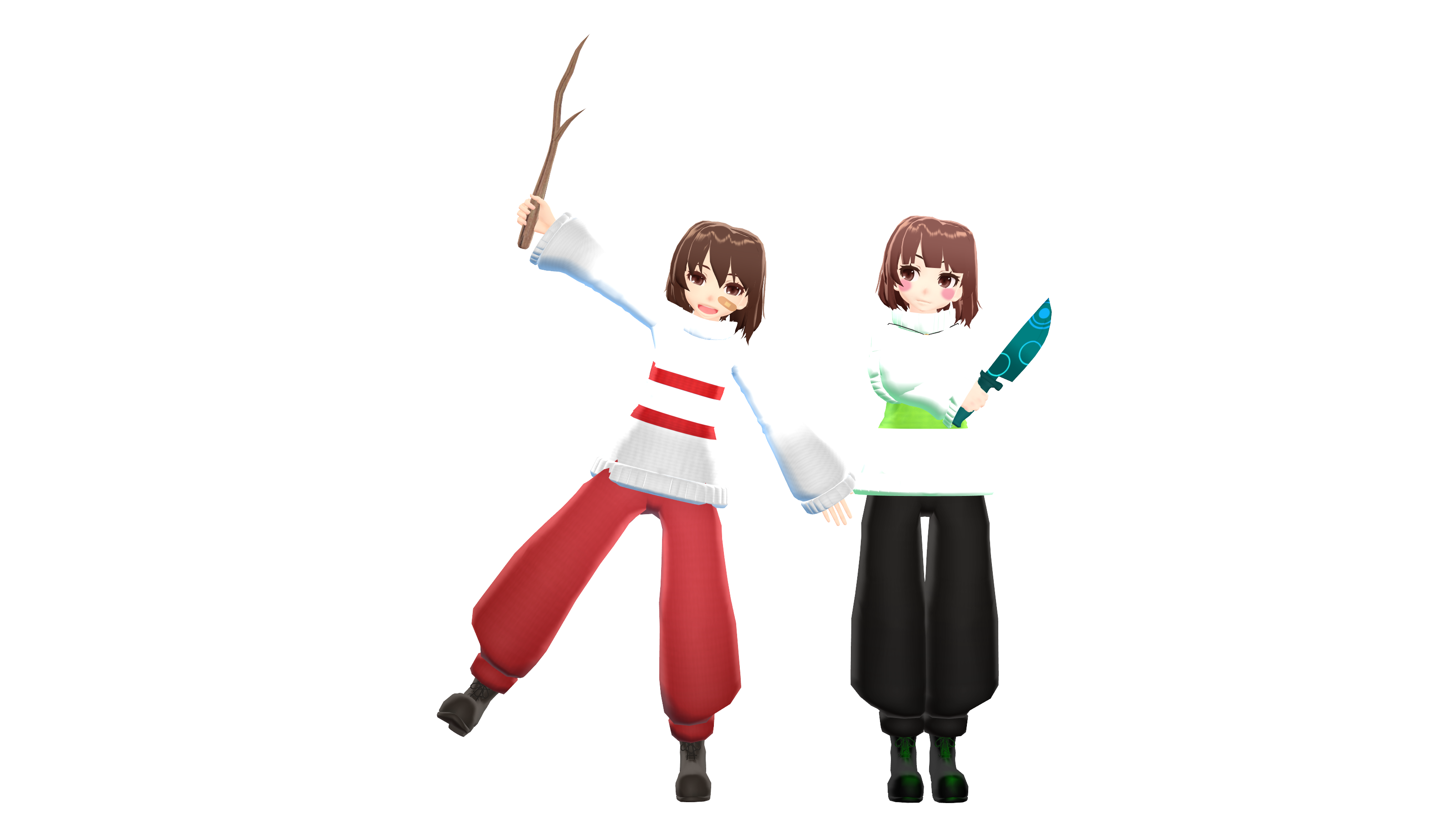 mmd_CandyTale_Chara_and_Frisk[DL] by SOfaChanell988 on DeviantArt