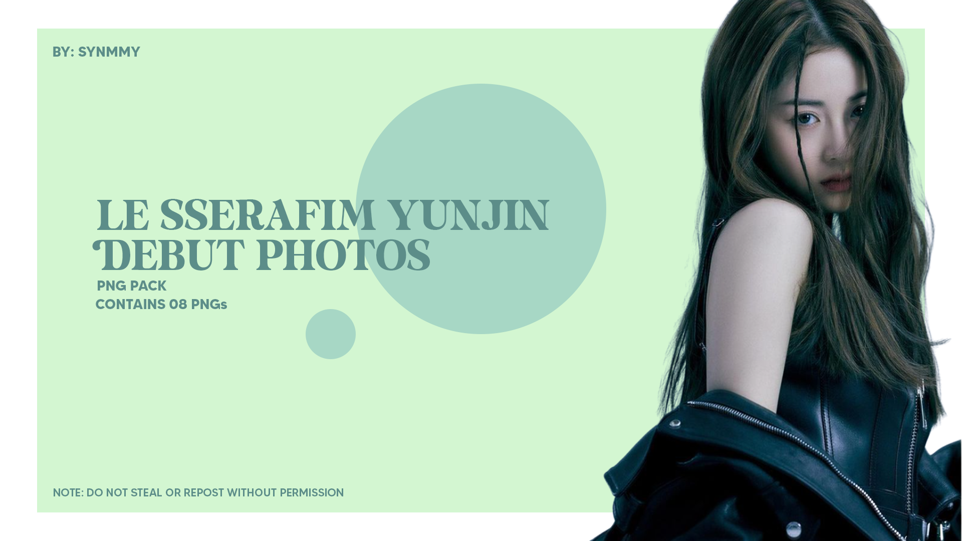 PNG PACK #12: LE SSERAFIM YUNJIN DEBUT PHOTOS by synmmy on DeviantArt