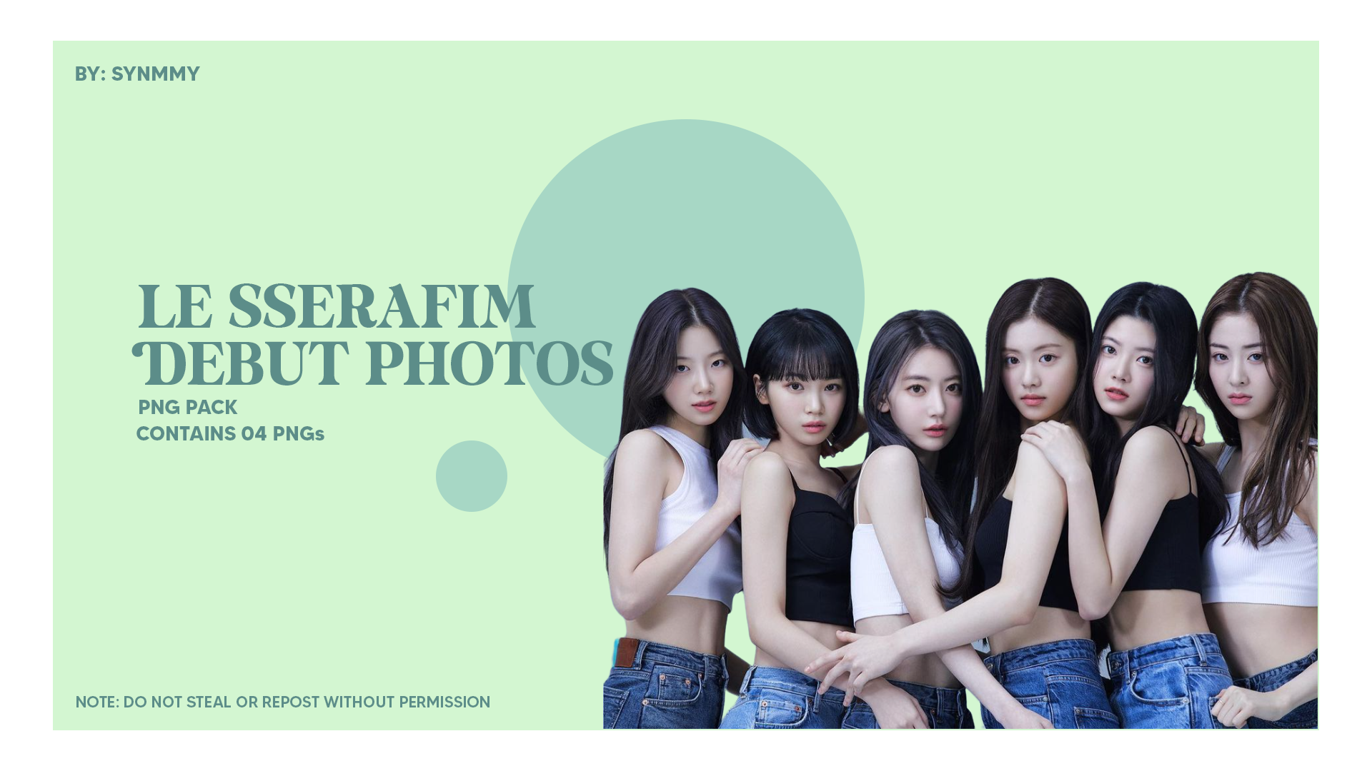 PNG PACK #14: LE SSERAFIM DEBUT GROUP PHOTOS by synmmy on DeviantArt