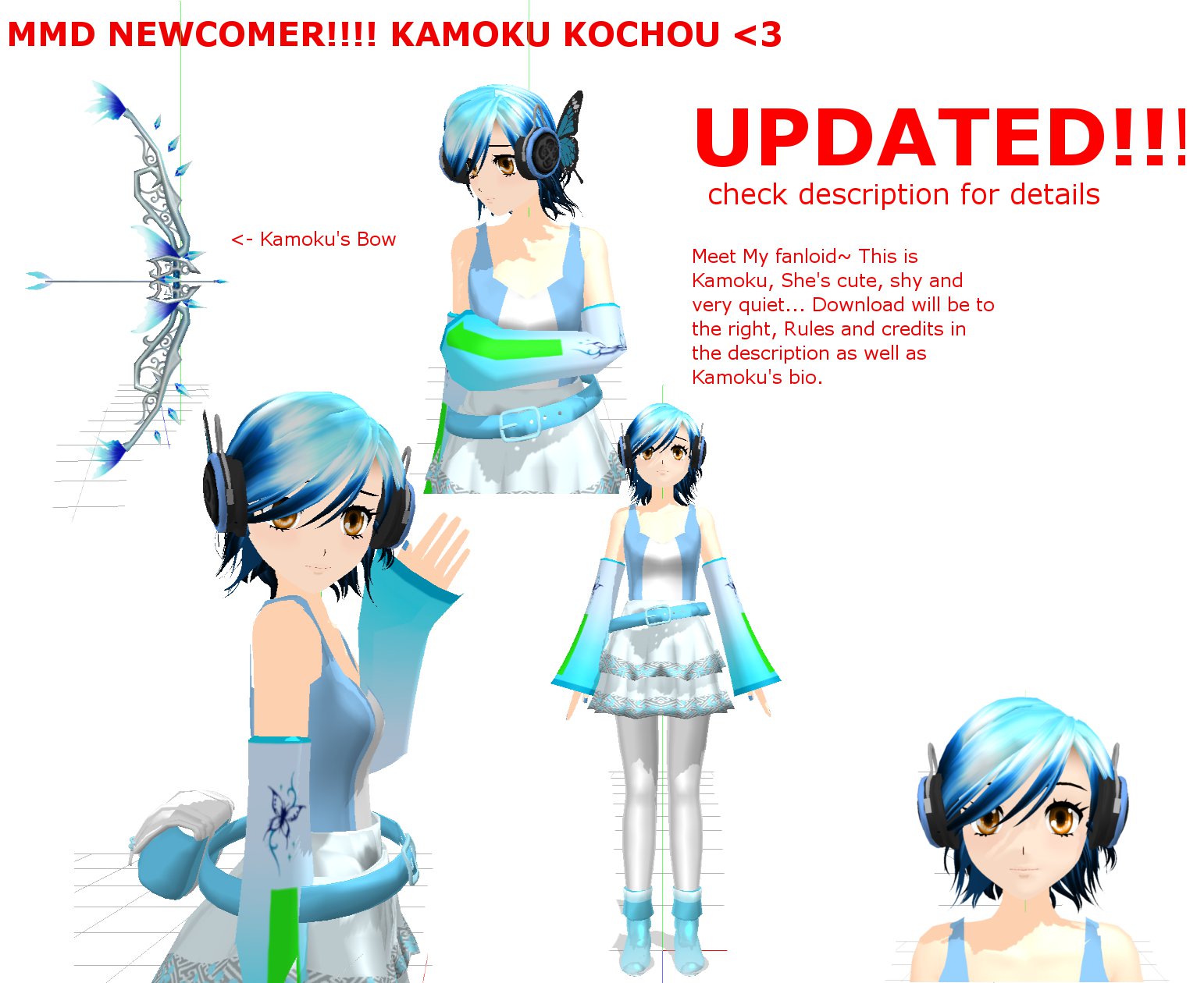 MMD NEWCOMER Kamoku Kochou by KoroTheSilverWolf on DeviantArt