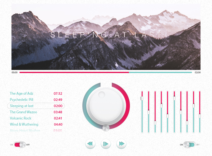 mp3 player UI (v2) by DistrictAliens on DeviantArt