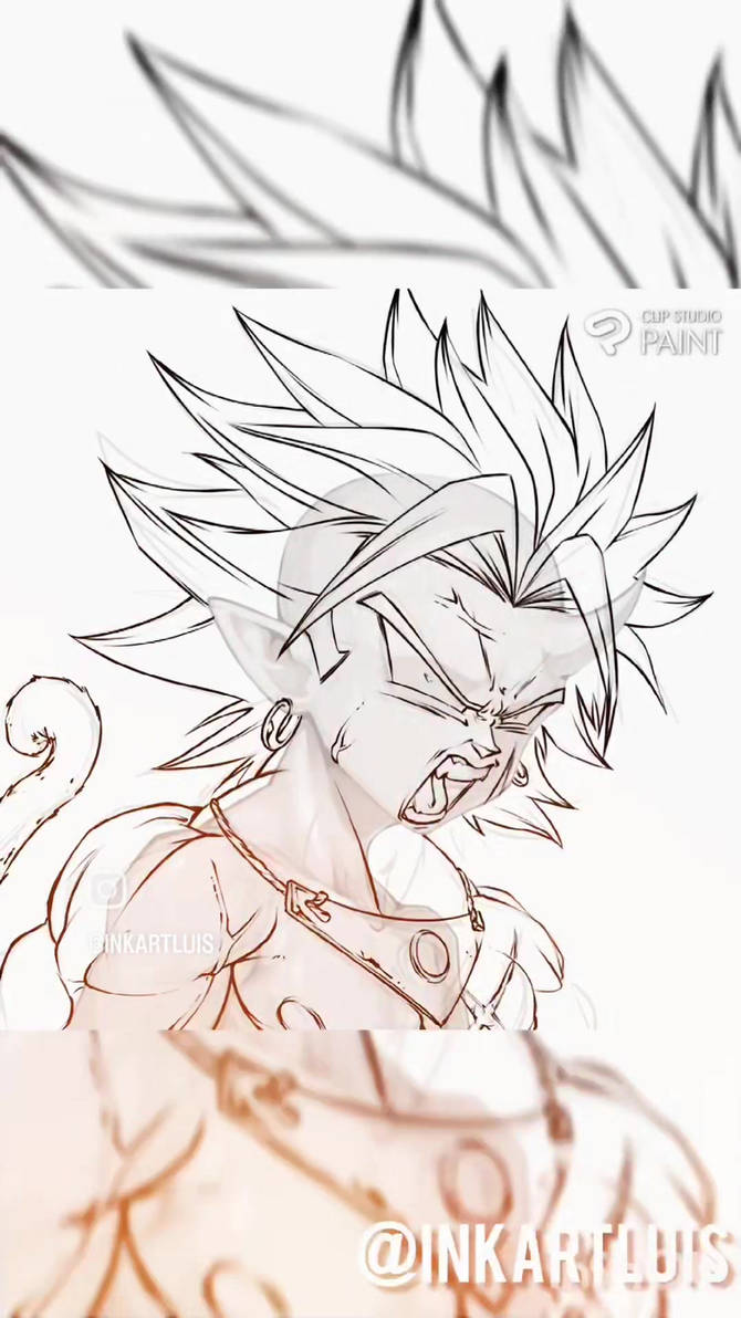 Broly making off commission by inkartluis on DeviantArt