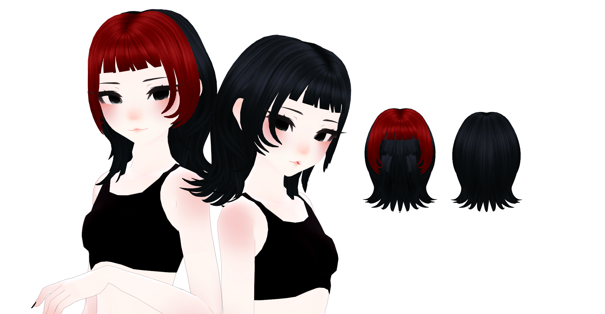 MMD Sims 4 - Bloodmoon Yujin Hair + Download by pachoom on DeviantArt