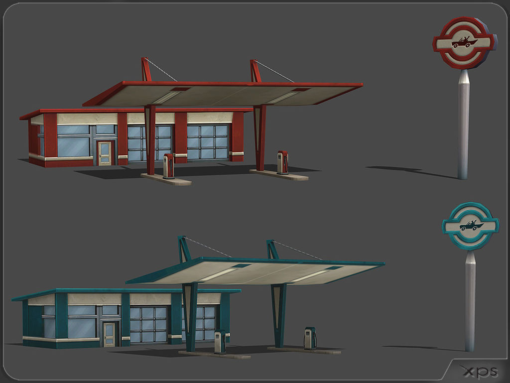 Gas station v2 by aleksiszet on DeviantArt