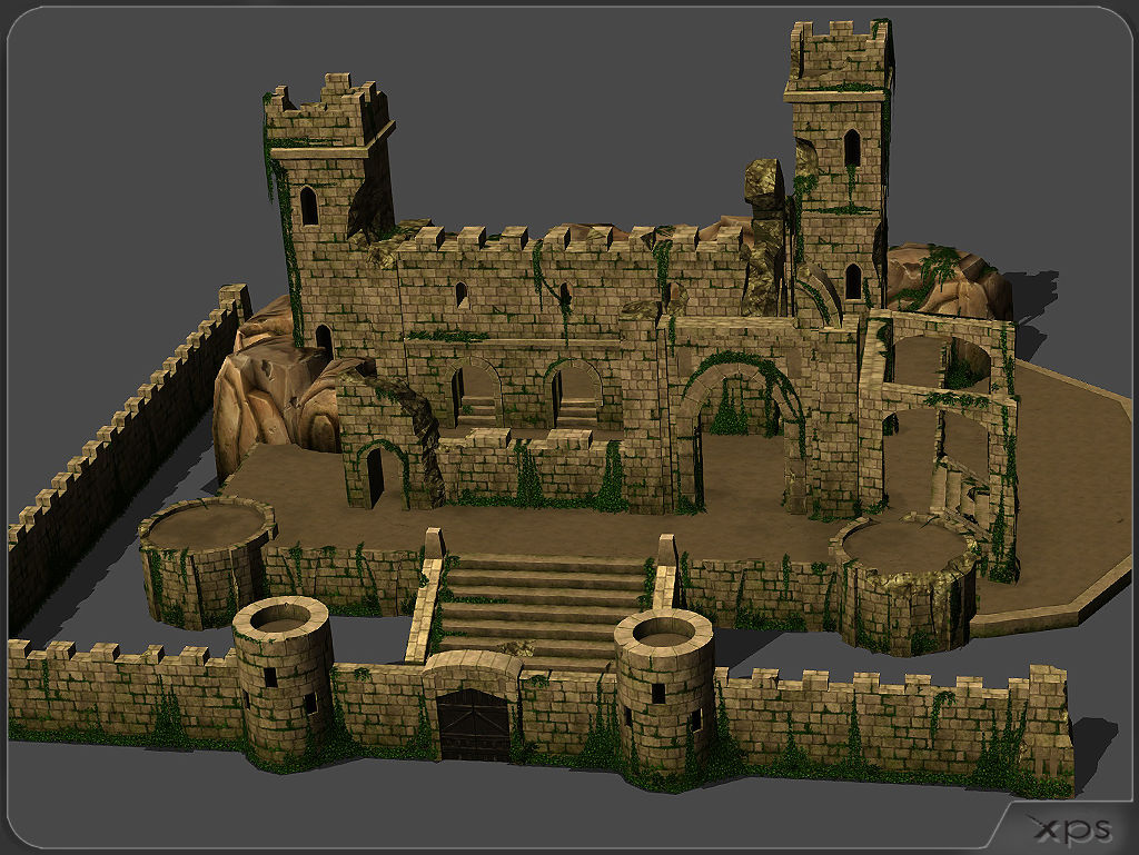 Castle Ruins v2 by aleksiszet by aleksiszet on DeviantArt