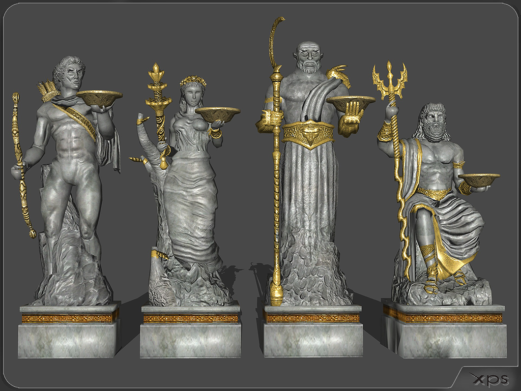 Statue of the gods by aleksiszet by aleksiszet on DeviantArt