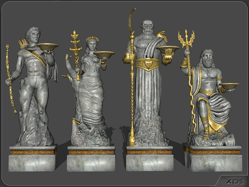 Statue of the gods by aleksiszet by aleksiszet on DeviantArt