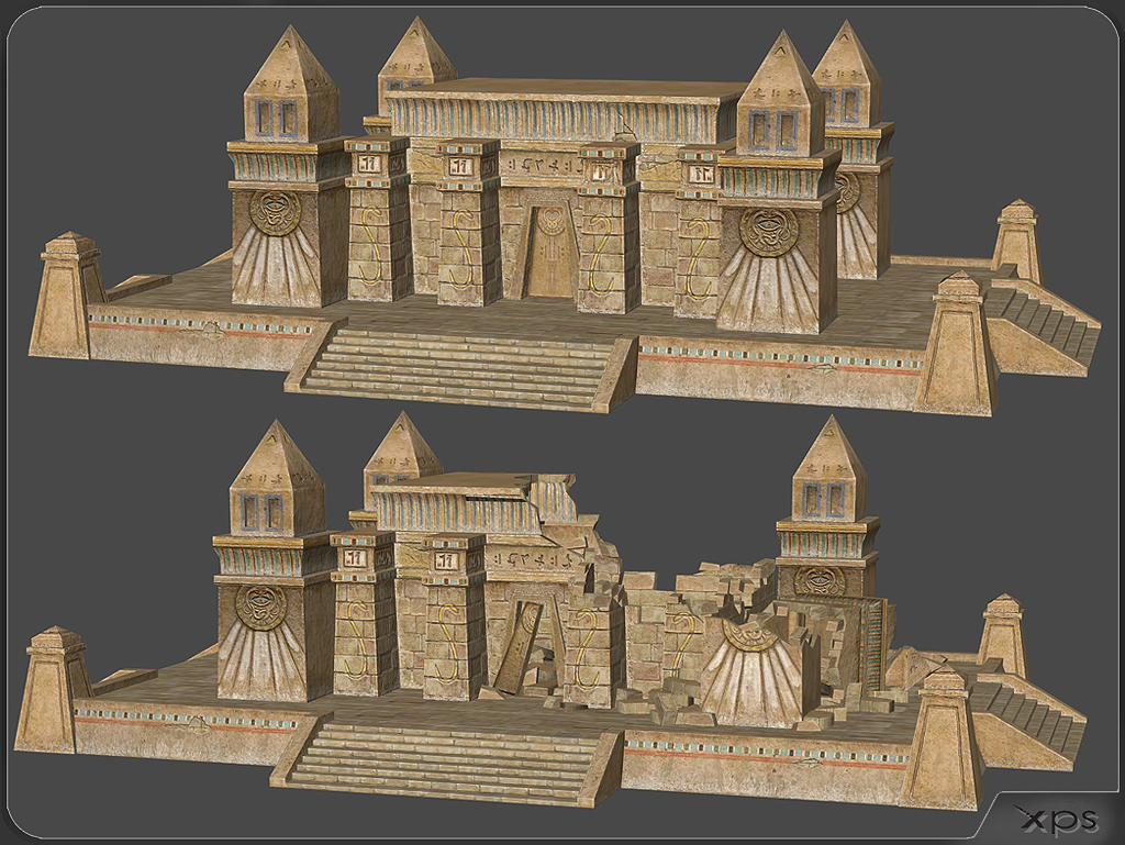 Temple (whole and destroyed) by aleksiszet by aleksiszet on DeviantArt