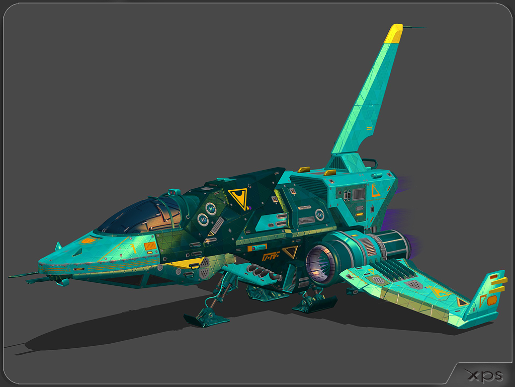 Starship (Fighter) v.2 by aleksiszet by aleksiszet on DeviantArt