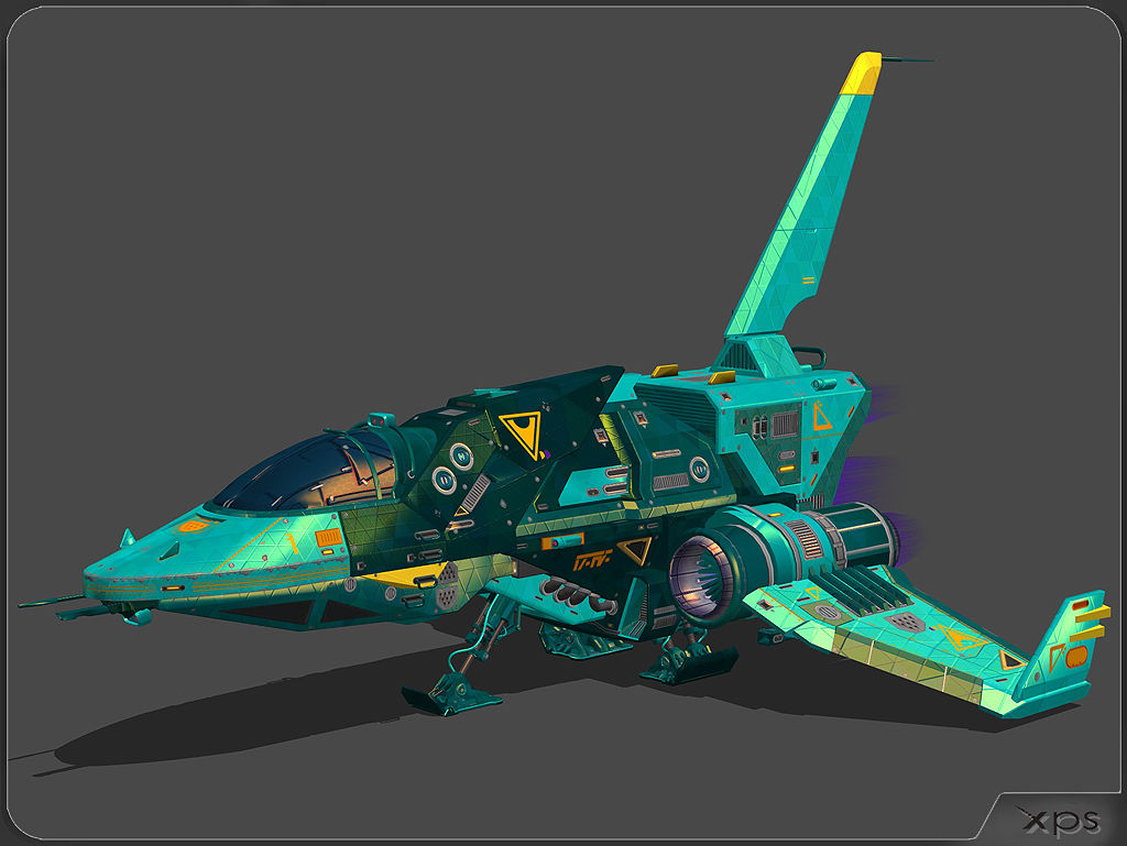 Starship (Fighter) v.2 by aleksiszet by aleksiszet on DeviantArt